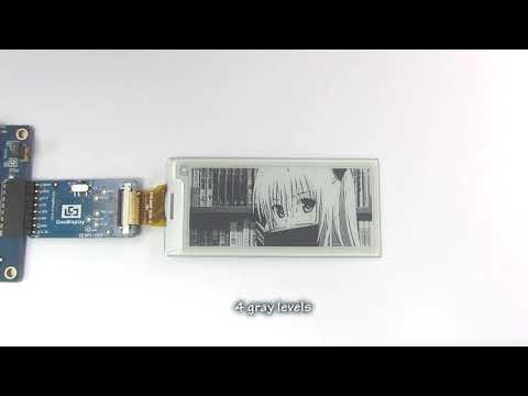 2.9 inch e-paper display partial refresh 4 Grayscale black and white, GDEM029T94 - YouTube