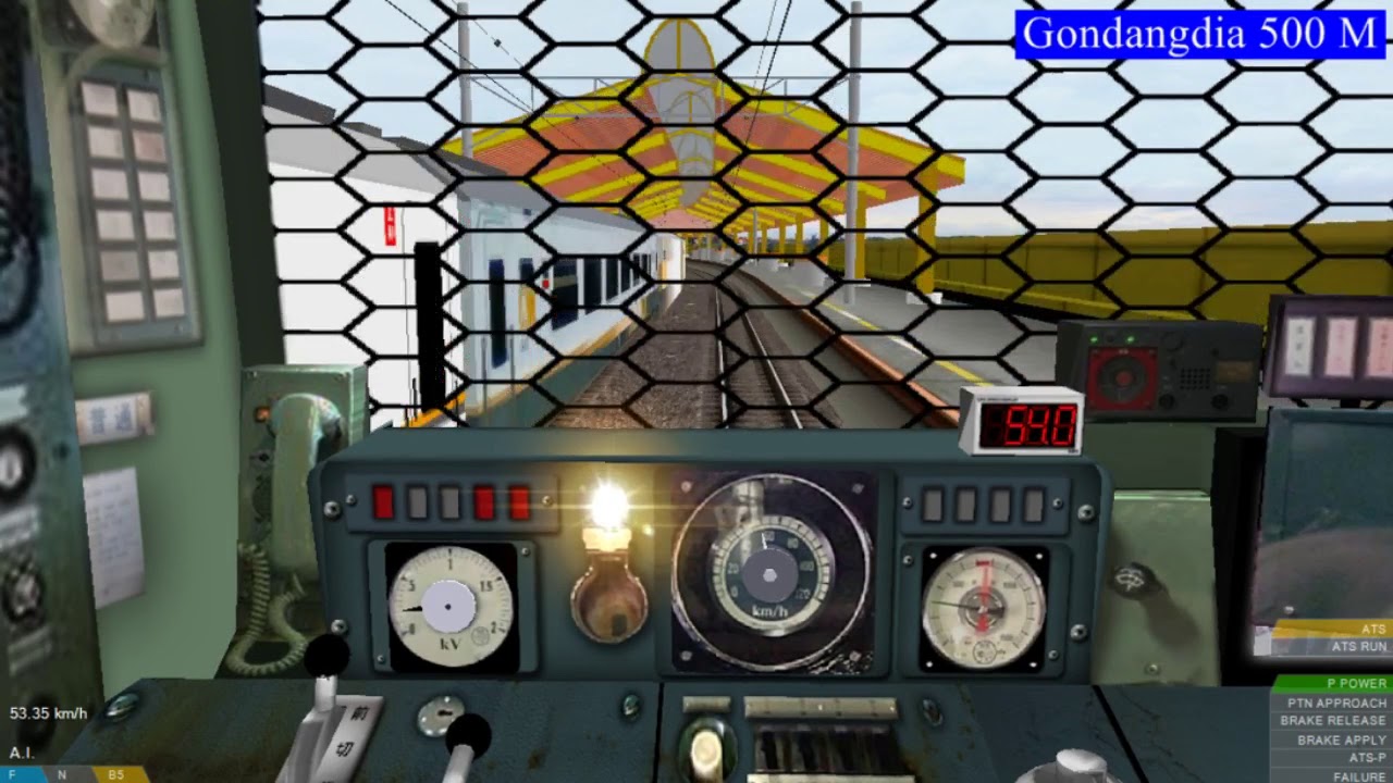 OpenBVE - KRL Blue Line JR 205 ex Saikyo line 3D cab ride from Juanda ...