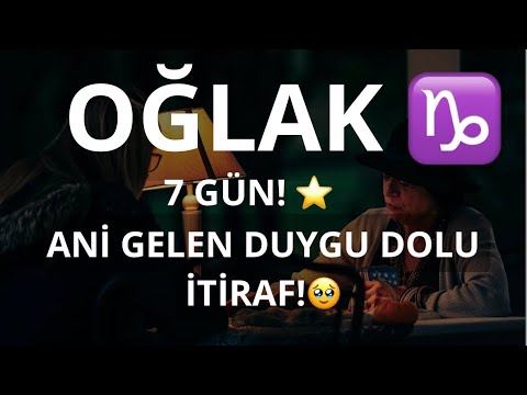 OĞLAK BURCU ♑️ ANİ GELEN DUYGU DOLU İTİRAF!