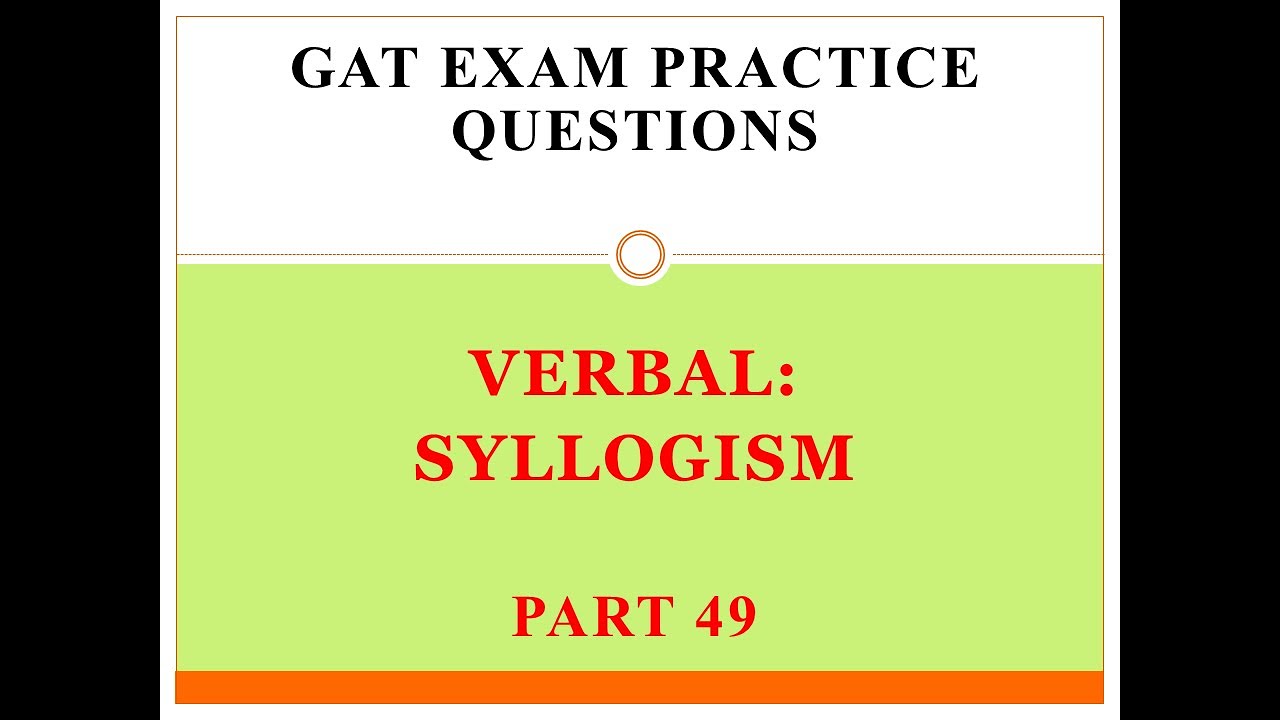 GAT Exam Practice Question Part 49 - YouTube