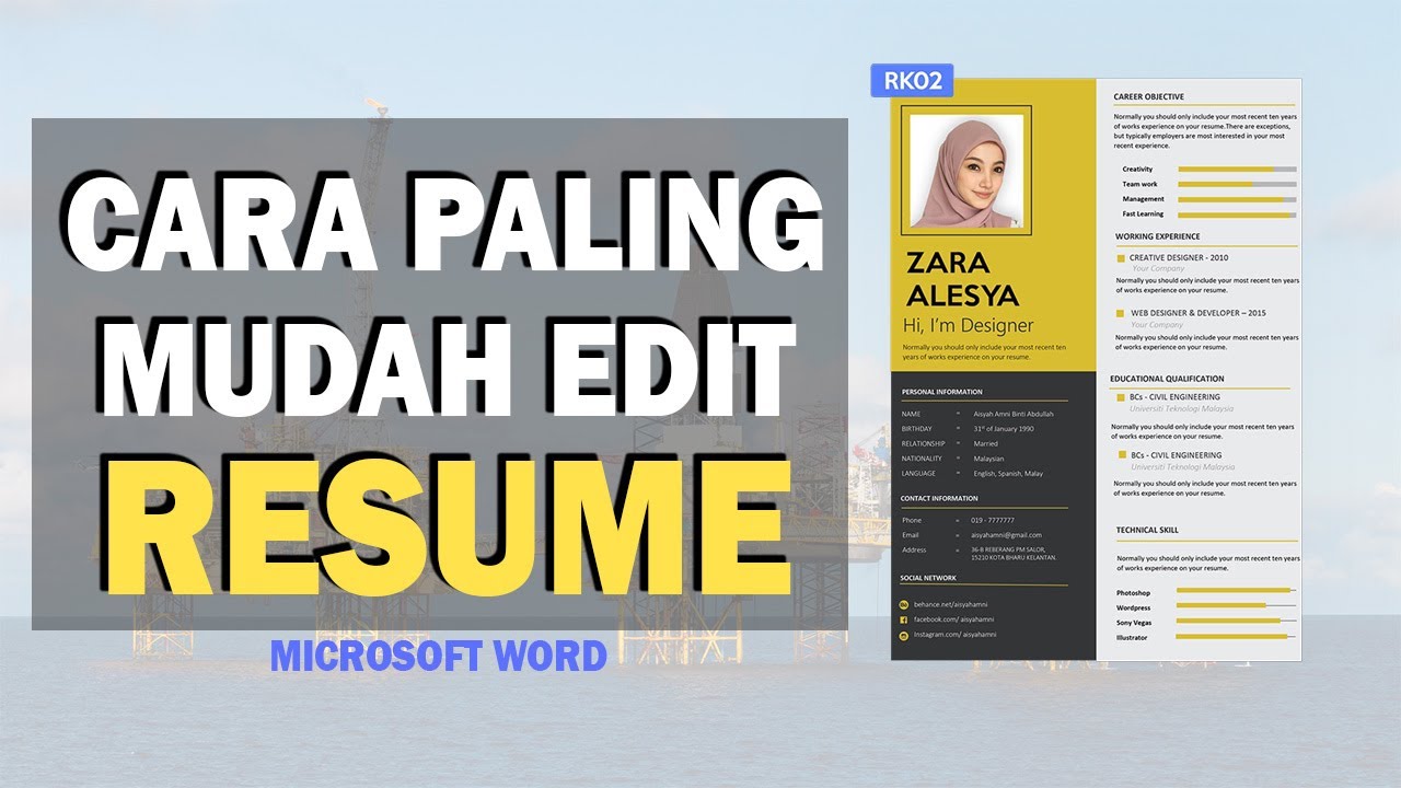 CARA PALING MUDAH BUAT RESUME | TUTORIAL VIDEO - YouTube