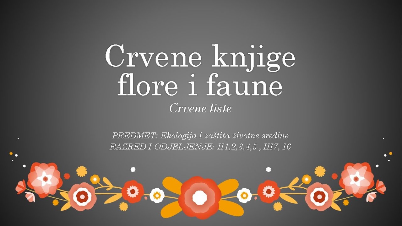 Crvene knjige flore i faune - YouTube