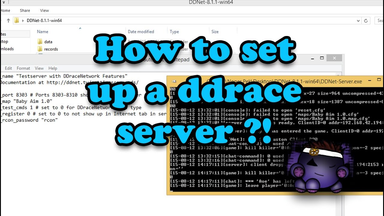 Teeworlds - How To Setup A DDrace Server - YouTube