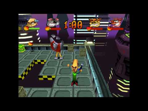 Crash Bash (GamePlay) Rilla Roo and Dr. Nitro Brio | Jungle Bash And ...
