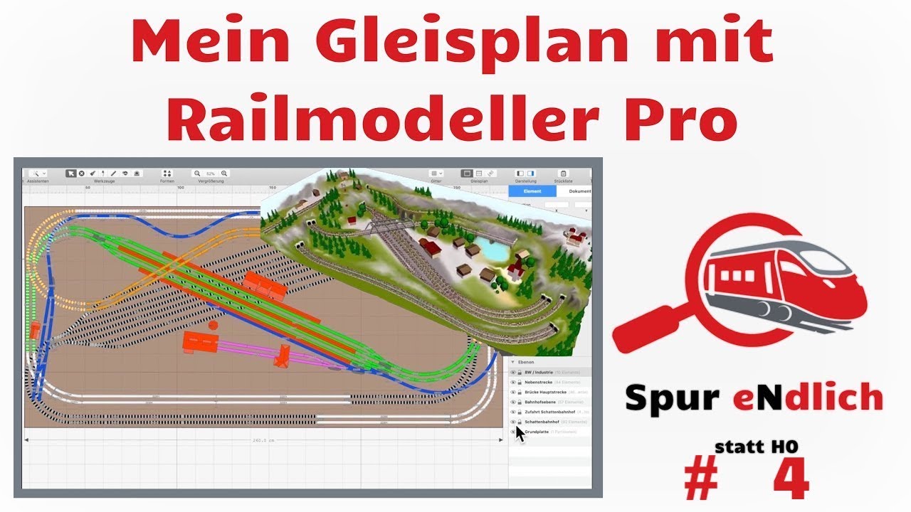 4. Spur eNdlich: Mein Gleisplan, Software Railmodeller Pro & Kleinst ...