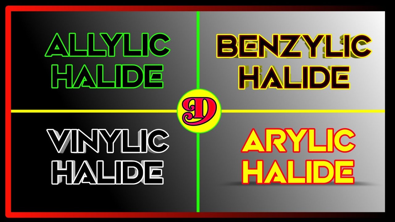 What are the different types of Halides || Allylic, Benzylic, Vinylic ...
