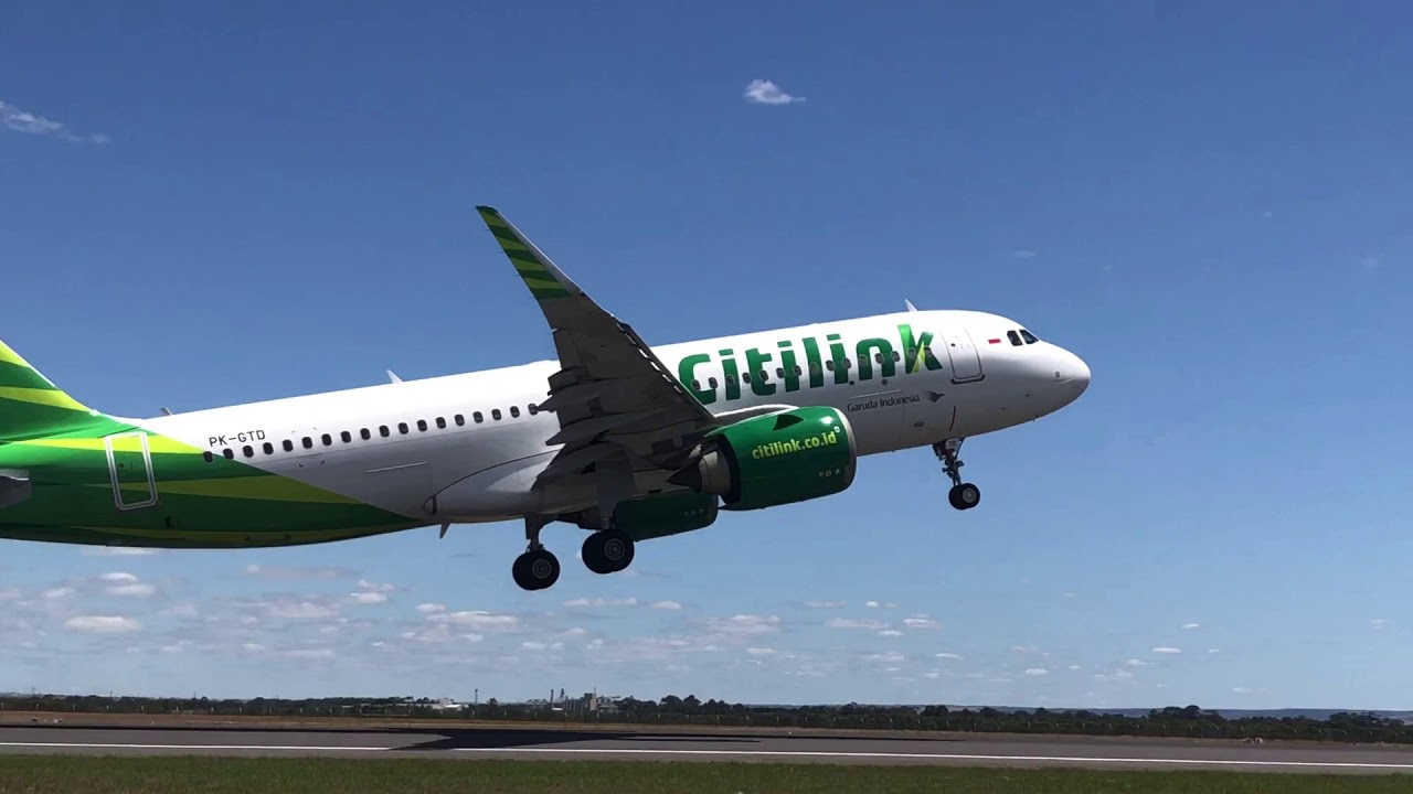 First Citilink flight departing Avalon Airport for Bali - YouTube