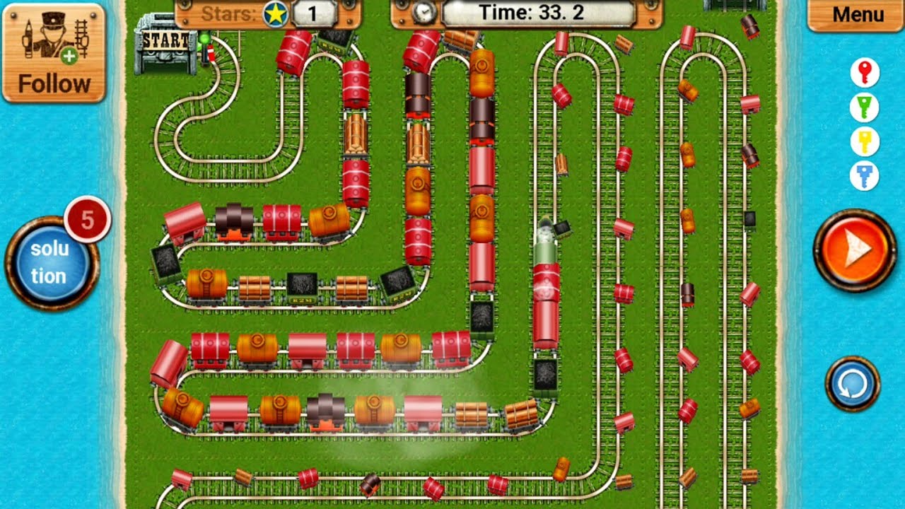 Rail Maze 2 Long Train Gameplay - Train Puzzle Game - Android Gameplay ...