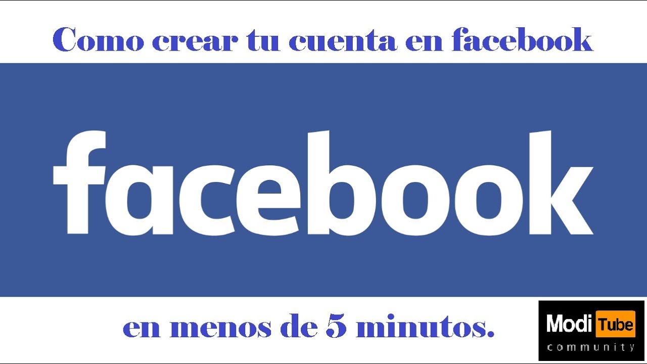 Como crear una cuenta de facebook / Como hacer cuenta en facebook - YouTube