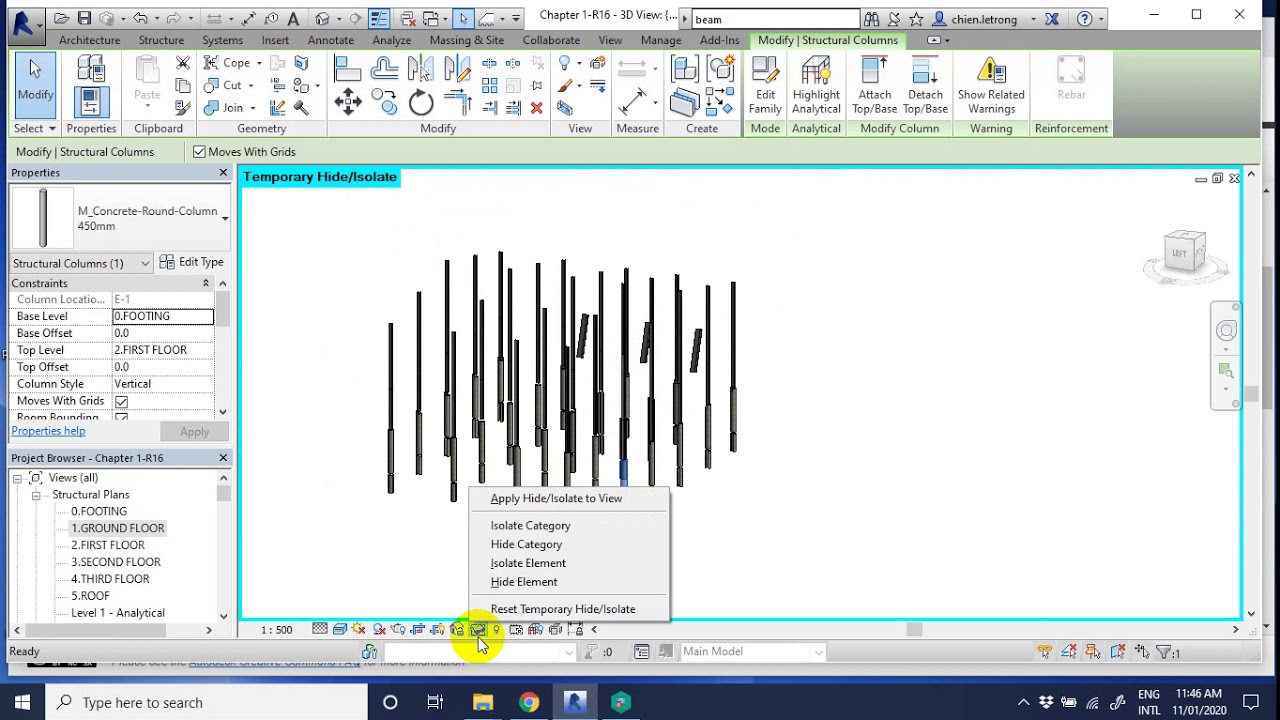 Revit structure Cơ bản 1 3 View control - YouTube