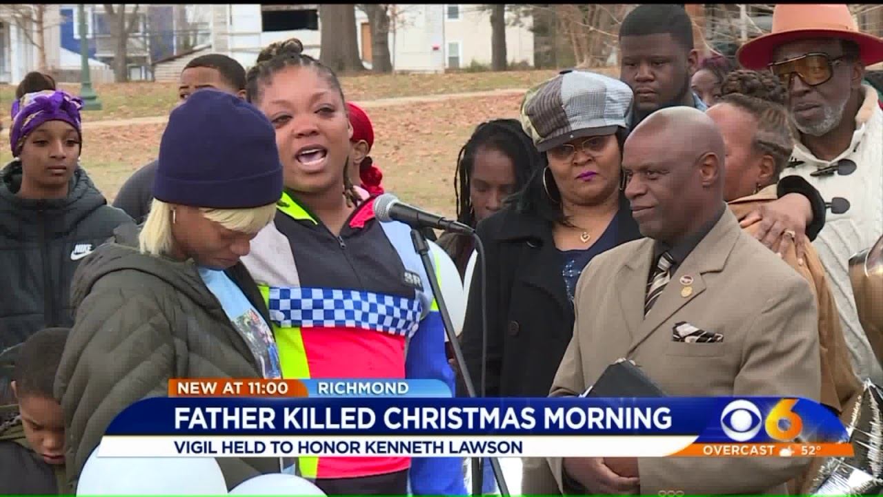 Vigil held for father killed Christmas morning - YouTube