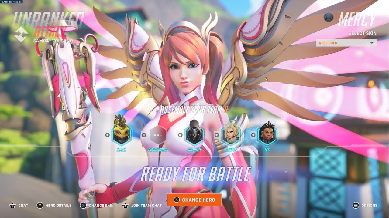 Overwatch 2- Rose Gold Mercy Gameplay - YouTube