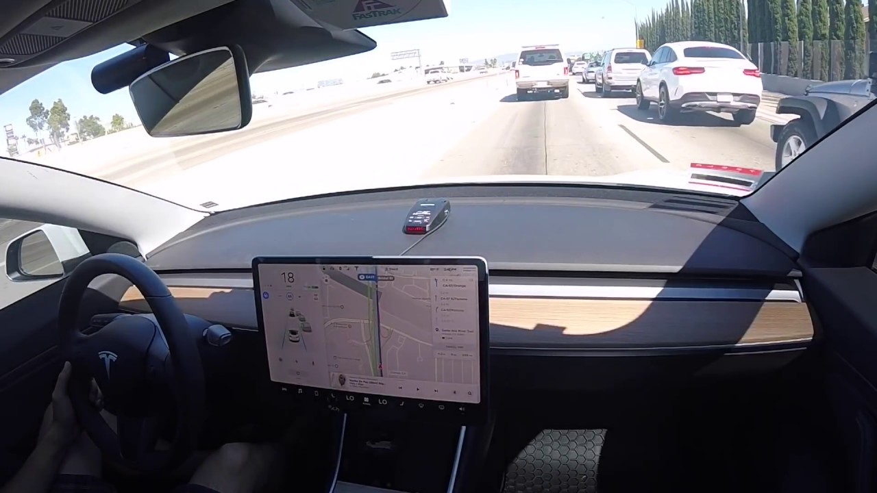 Tesla Model 3 Autopilot with Navigation Guidance - NO Disengagement ...