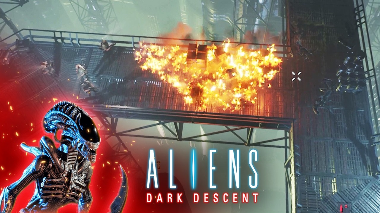 Firefight in the Generator Room - Aliens Dark Descent Campaign - YouTube