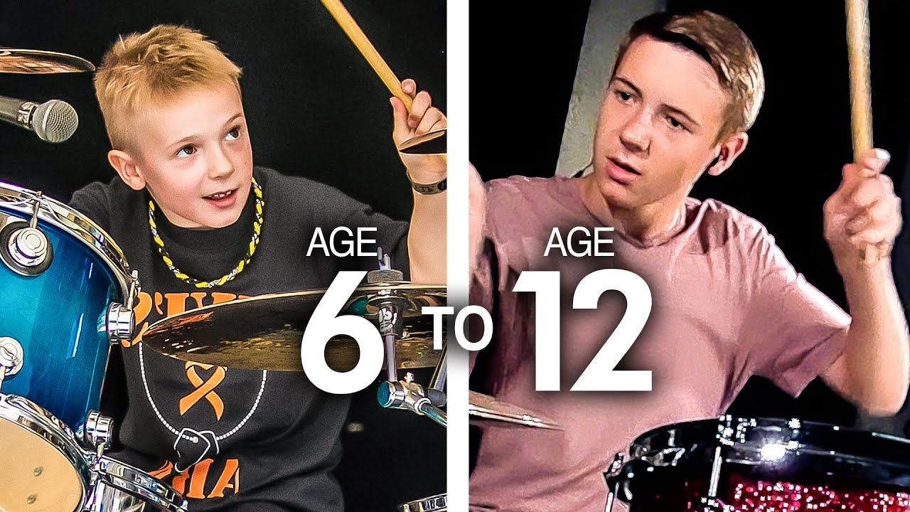 Classic Rock Drum Covers (age 6 to 12) Child Drummer - YouTube Music