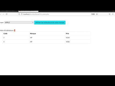 php vidéo 38 : php/mysql Select (TP ) - YouTube