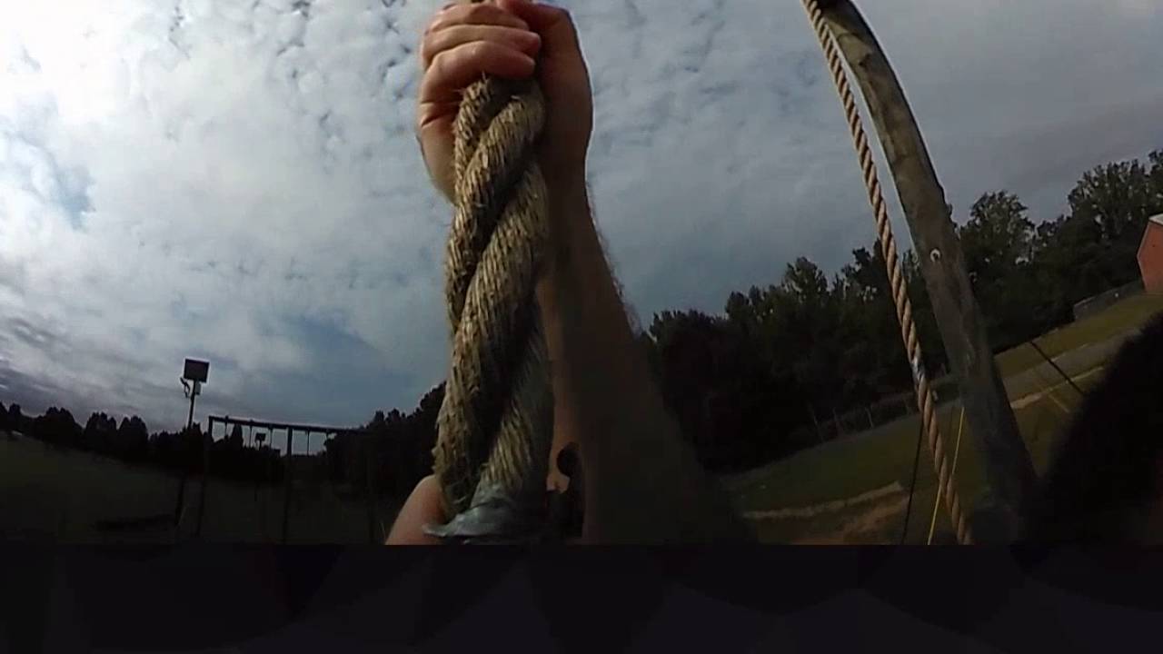 Marine Corps OCS 360 degree O'Course Rope Climb - YouTube