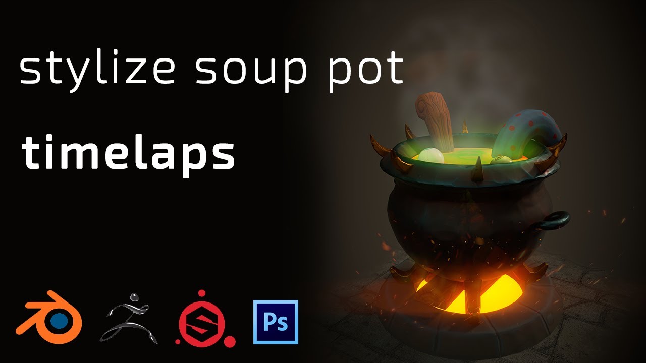 Stylized soup pot - timelaps video - YouTube