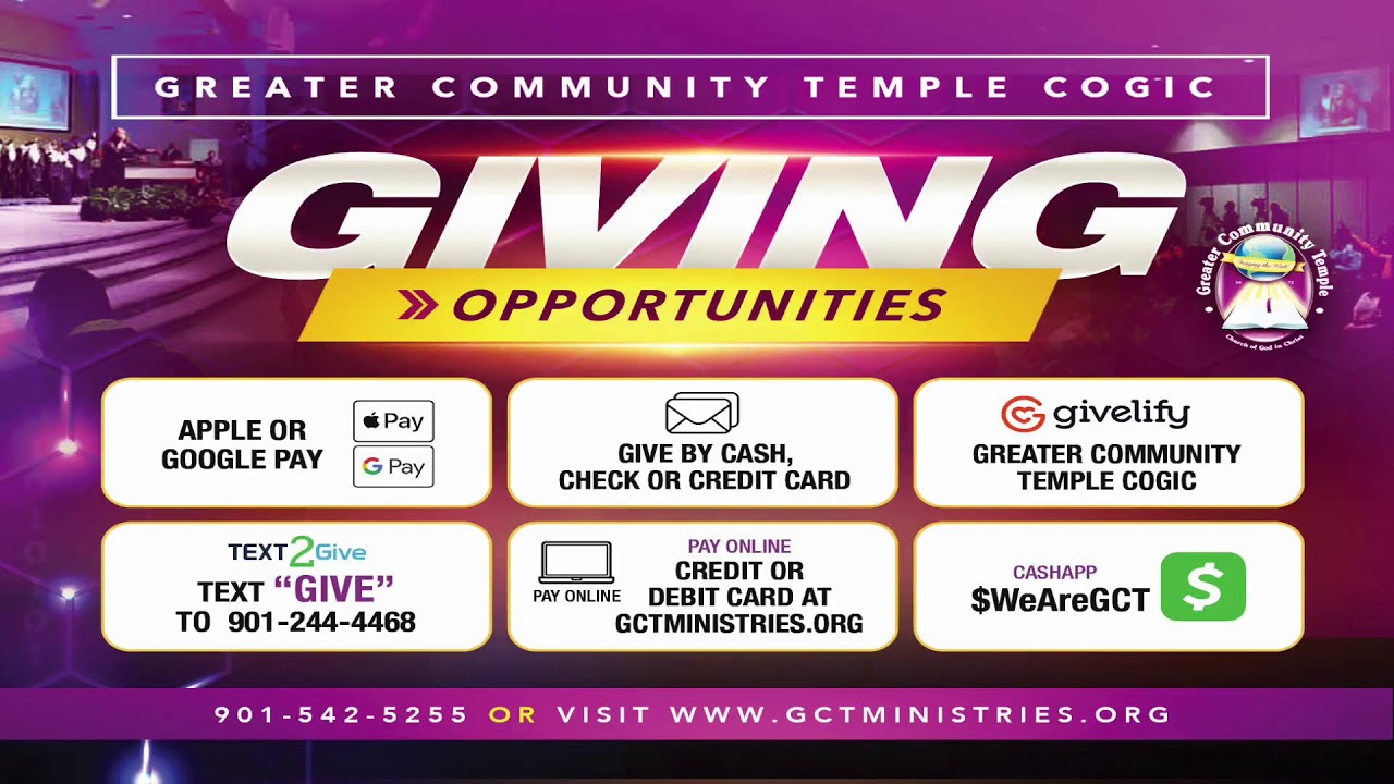 Watch Live | Greater Community Temple COGIC Online Services