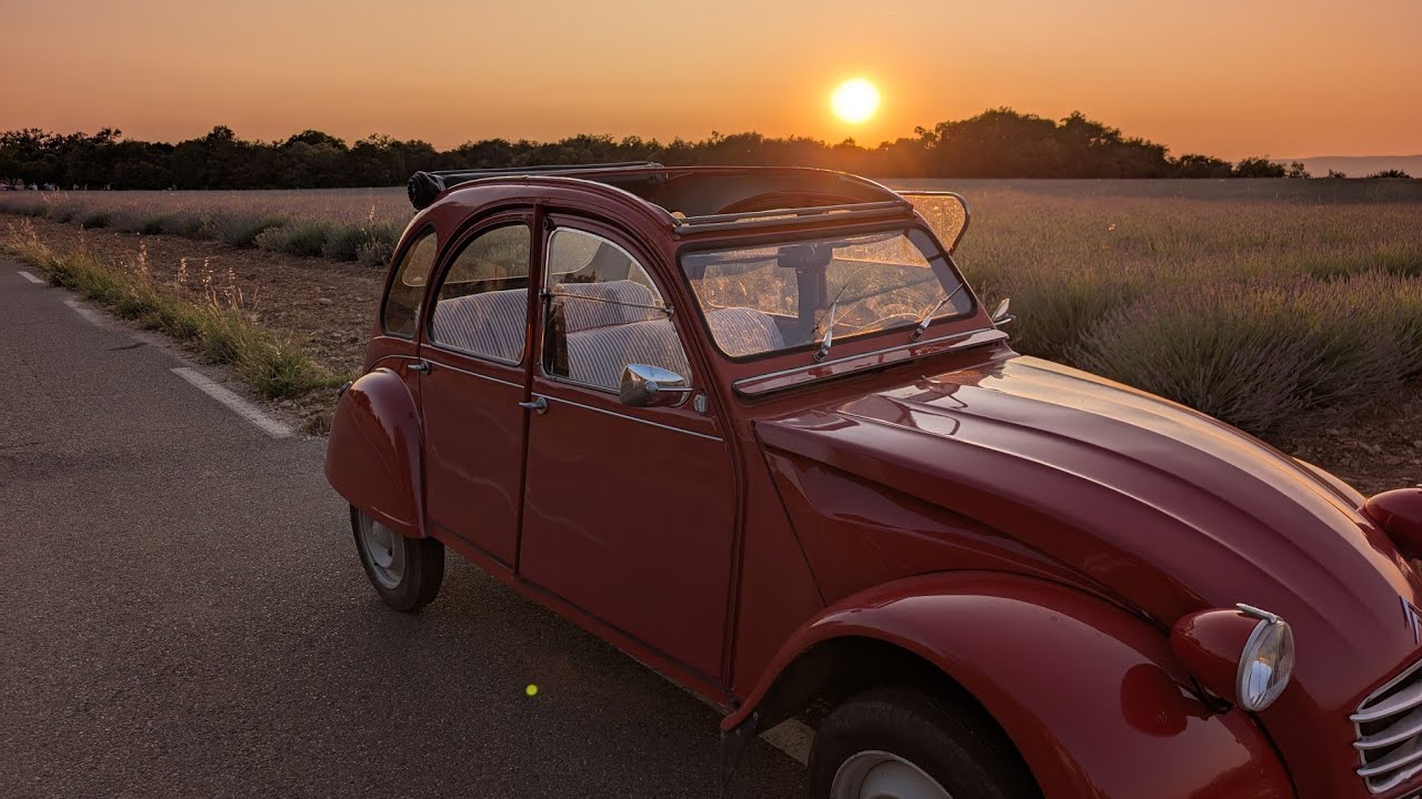 A sunset drive through the Provence lavender fields , in Fifi our ...