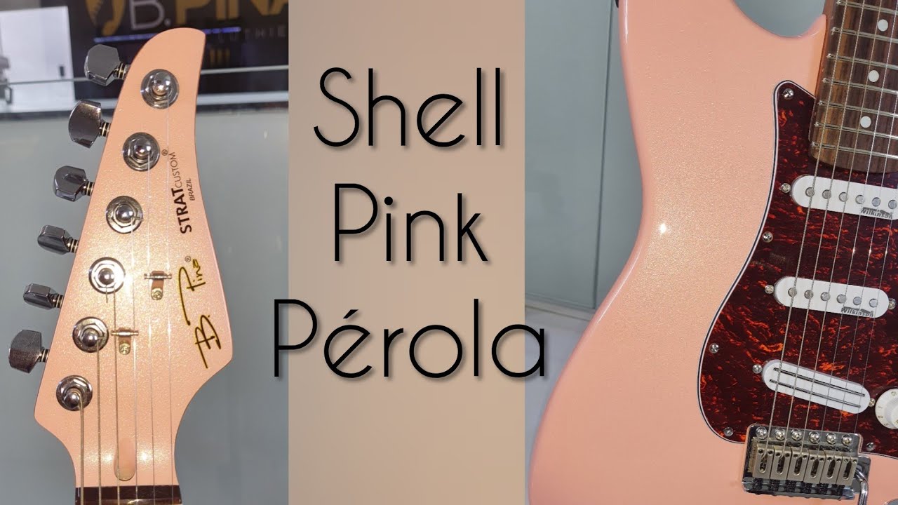 Guitar Strato Pintura Shell Pink Pérola - YouTube