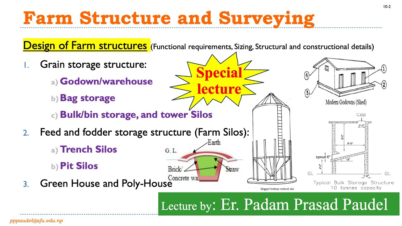Design of Farm Silos, bin, and Green house | Farm Structure and ...