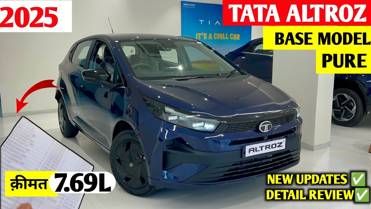 Tata Altroz Facelift 2025 Base Model Pure @7.69 Lakh Only | Top ...