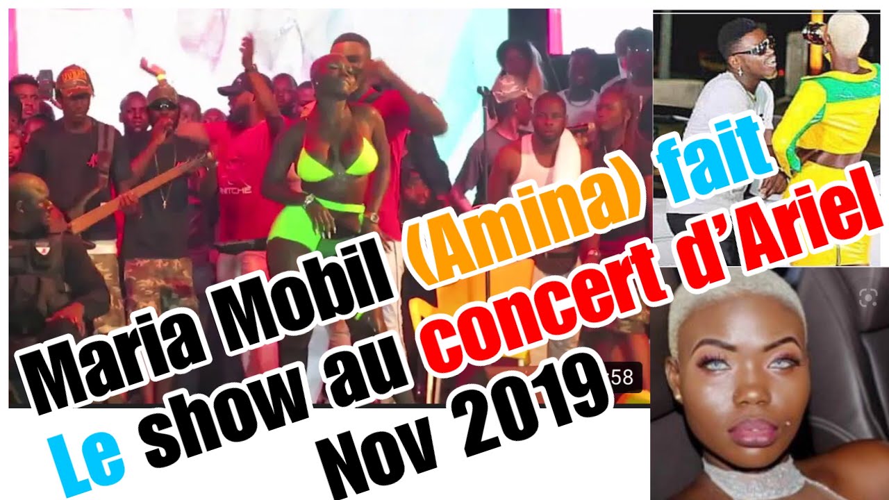 Maria mobil (Amina)fait le show au concert de Ariel nov 2019 - YouTube