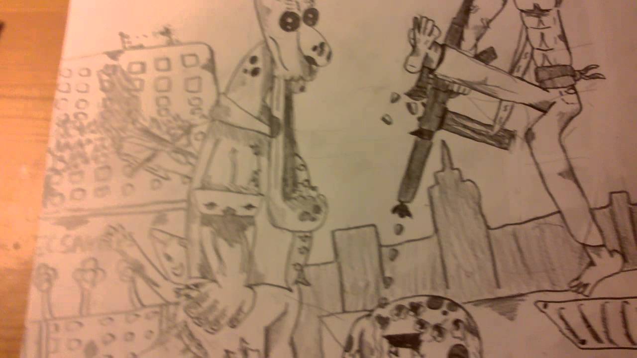 Zombie attack 1 drawing by jack - YouTube