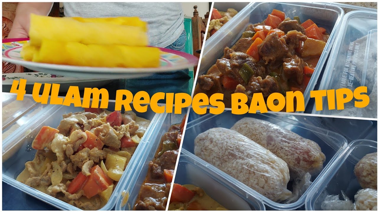 4 ULAM recipe/ tips pambaon ng anak sa boarding house || ILOCANO ...
