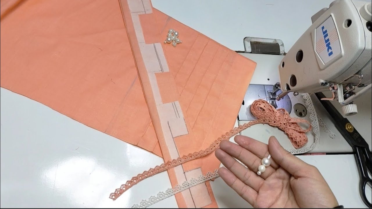 So Nice & Beautiful Trouser Bottom Design With Pearls & Lace | Simple ...