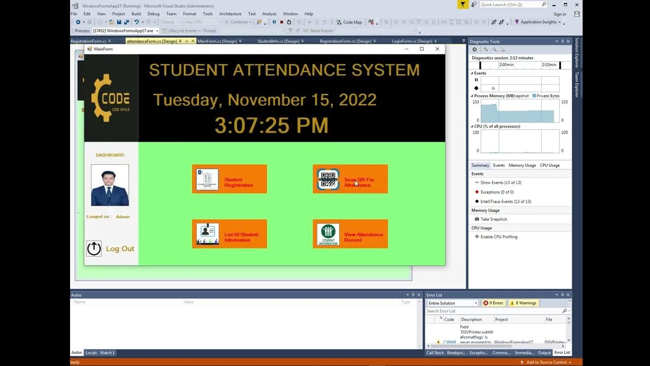 1. .Student Attendance System Using QR Code ( C# Full Project) with source code and MYSQL ...