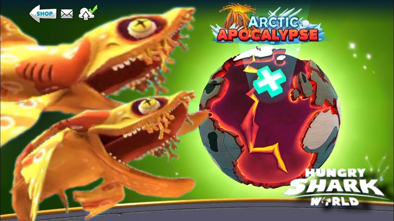 NEW GIANT HEIDI SHARK AT ARTIC APOCALYPSE SHARK - HUNGRY SHARK WORLD ...