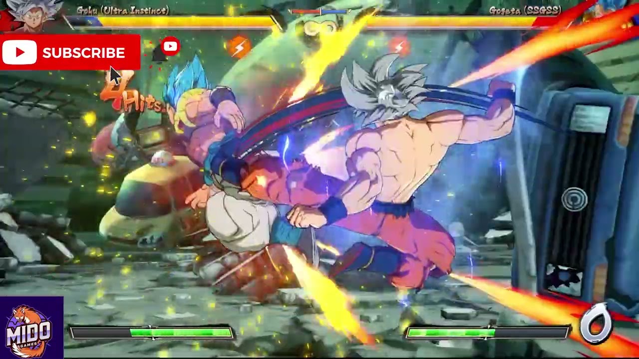 goku vs gogeta full fight #dragonballfighterz - YouTube