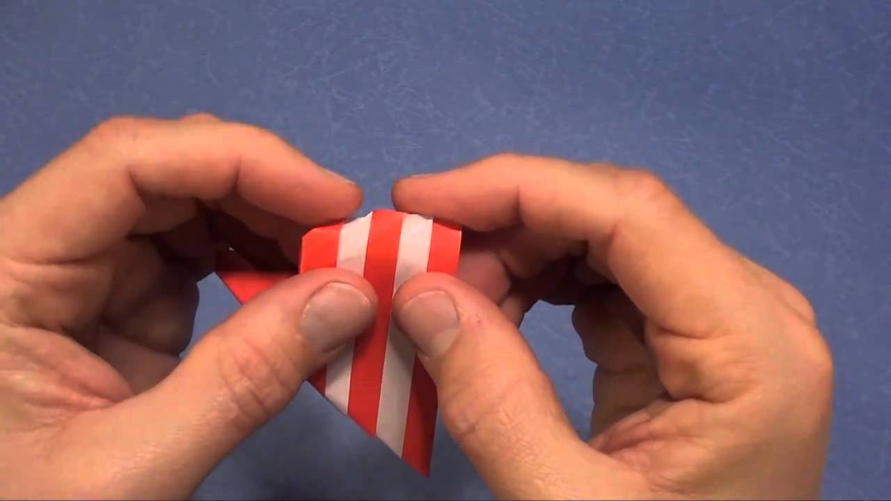 How To Fold an Origami Striped Heart - YouTube