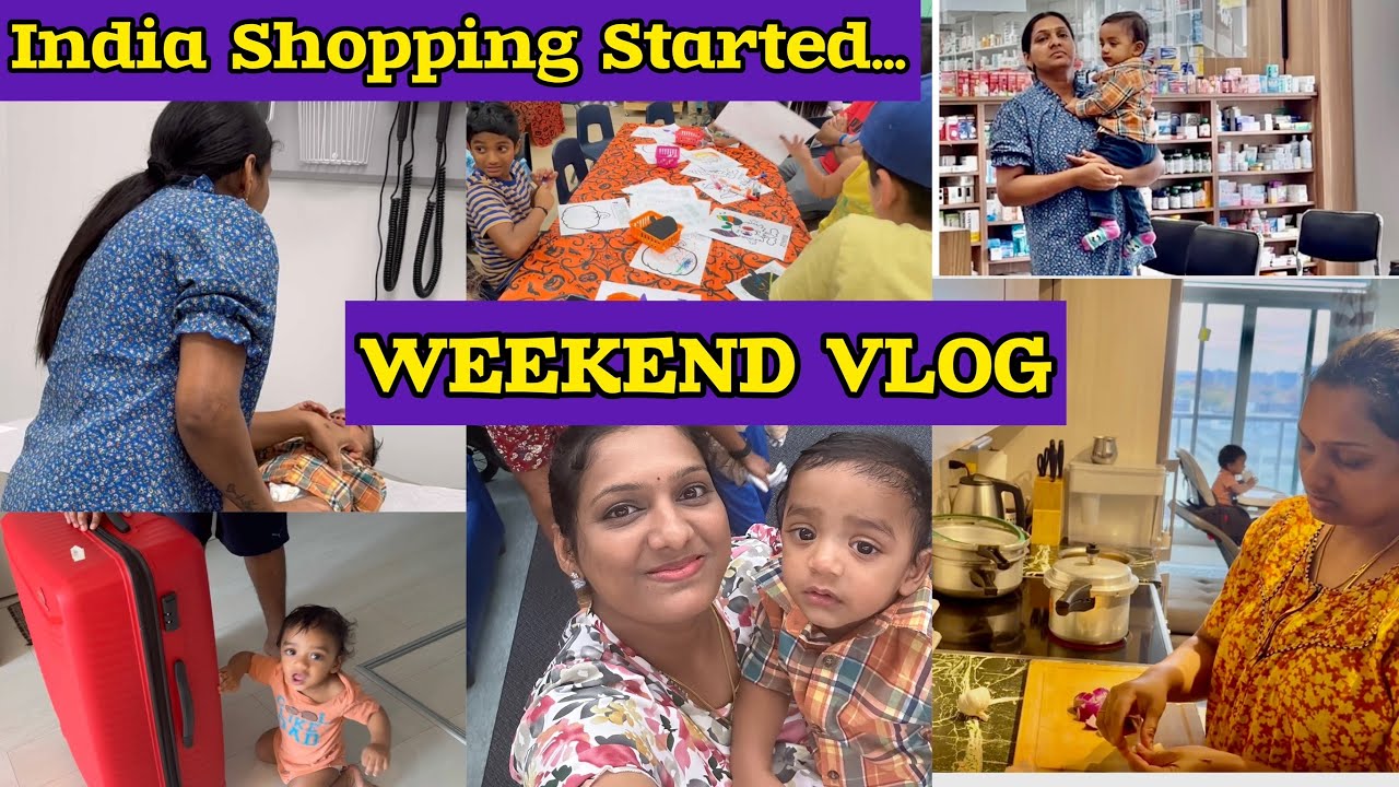 Weekend Routine Vlog|India Poga Shopping Start Panniyachu|Mithul’s Vaccination|Simple Chicken ...
