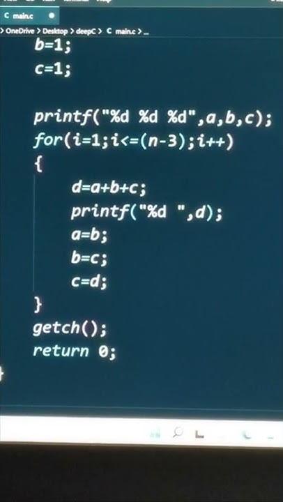 Lucas series in C Programming 💲💲💲 - YouTube