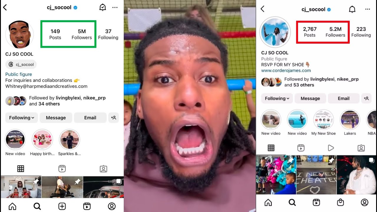 CJ SO COOL Lost 200,000 Followers on Instagram & Deleted 2600 Posts ...