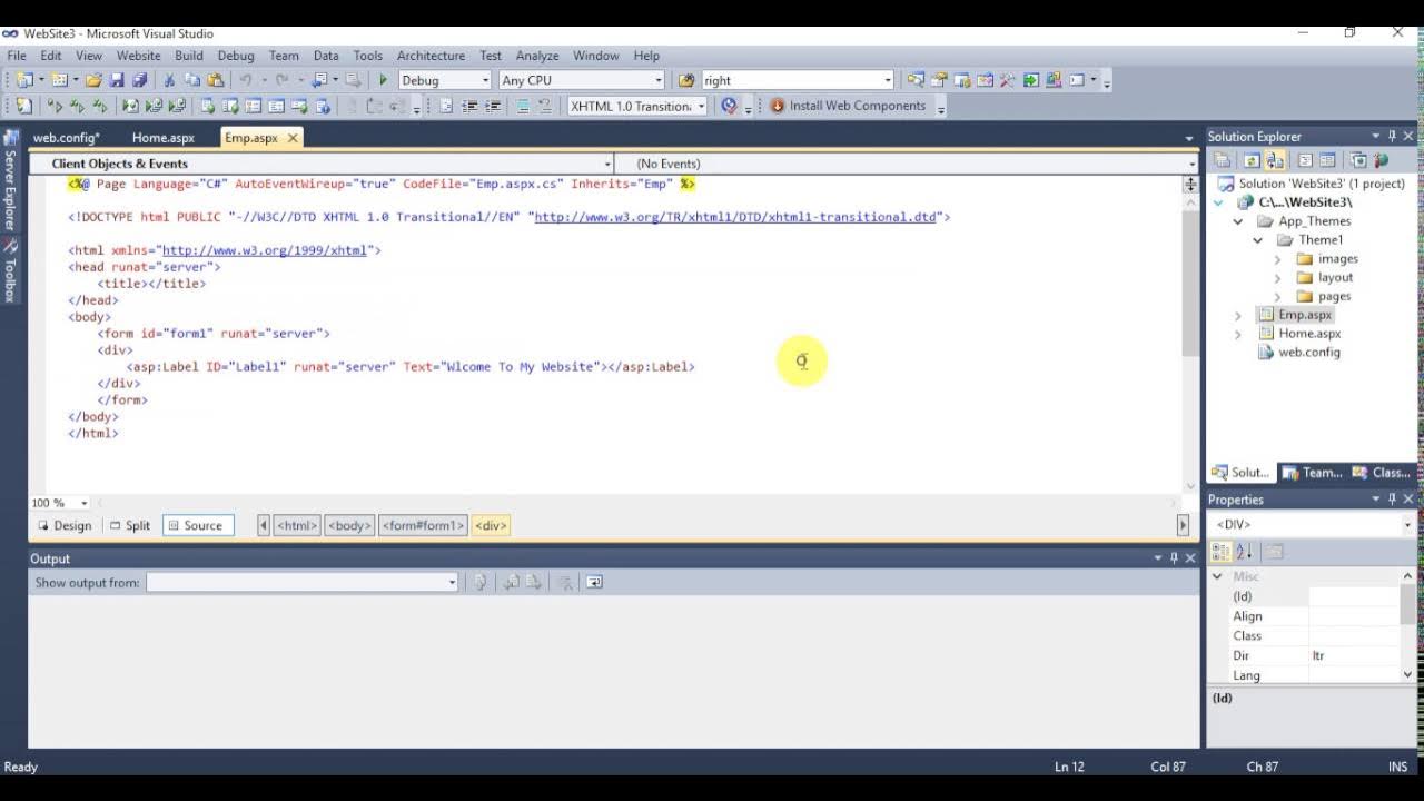 How to add ConnectionString in web.config to SQL server using C# - YouTube