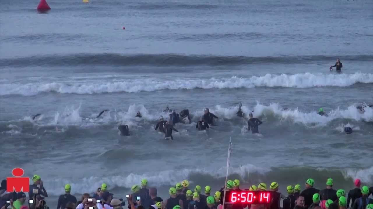 2013 IRONMAN Florida: Pro Men Swim Start - YouTube