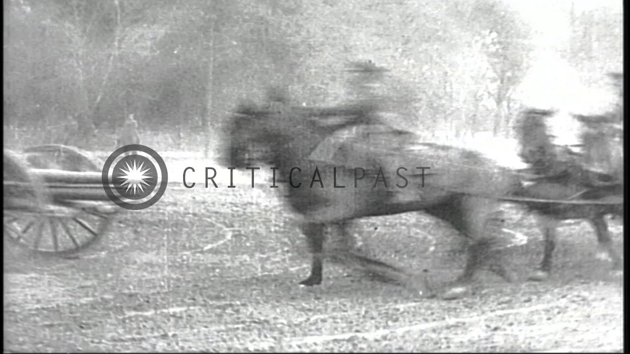 U.S Army Artillery and Cavalry units exercise at Fort Crook, Nebraska ...