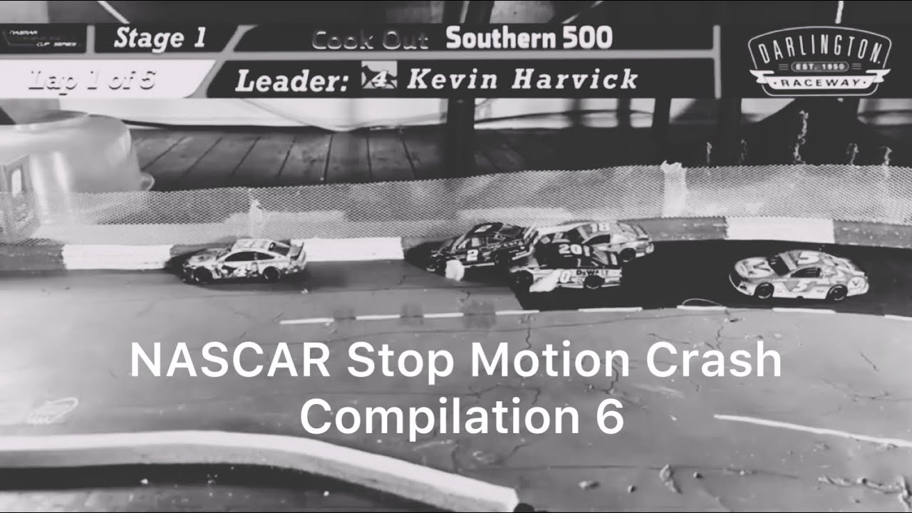 NASCAR Stop Motion Crash Compilation 6 - YouTube