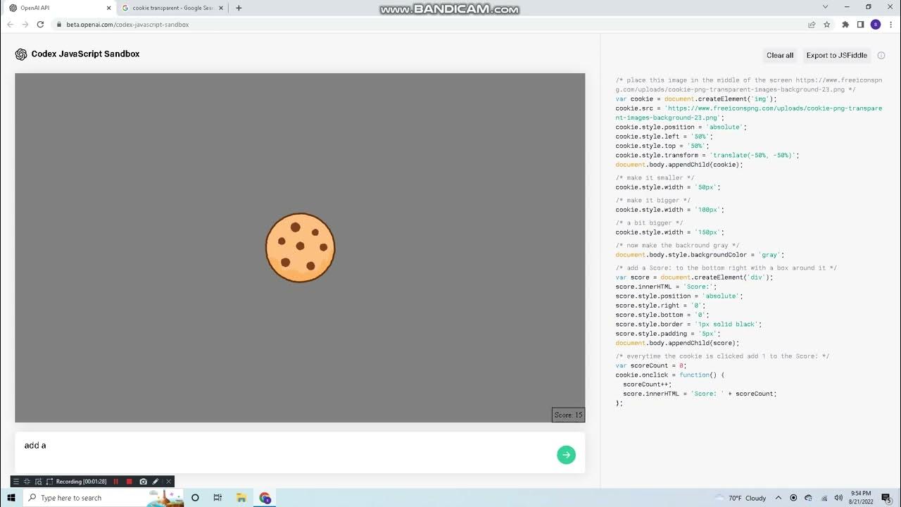 Making a game with OpenAI''s New Codex - YouTube