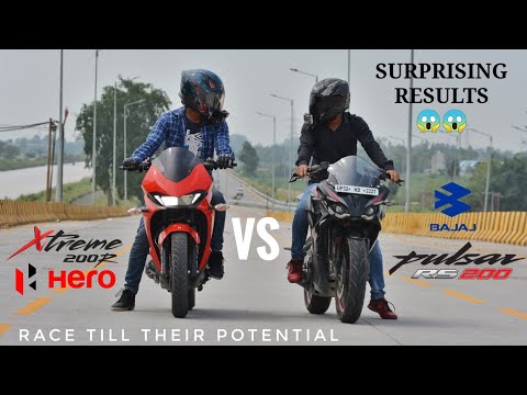 Pulsar RS200 Vs Hero Xtreme 200S | Long Race | Surprising Results😱😱
