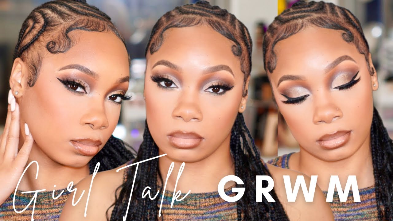 Chit Chat GRWM | Brown Cut Crease Eyeshadow Tutorial for WOC - YouTube