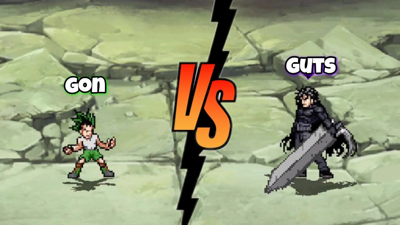 Gon Vs Guts berserk x hunter x hunter fights / mugen - YouTube