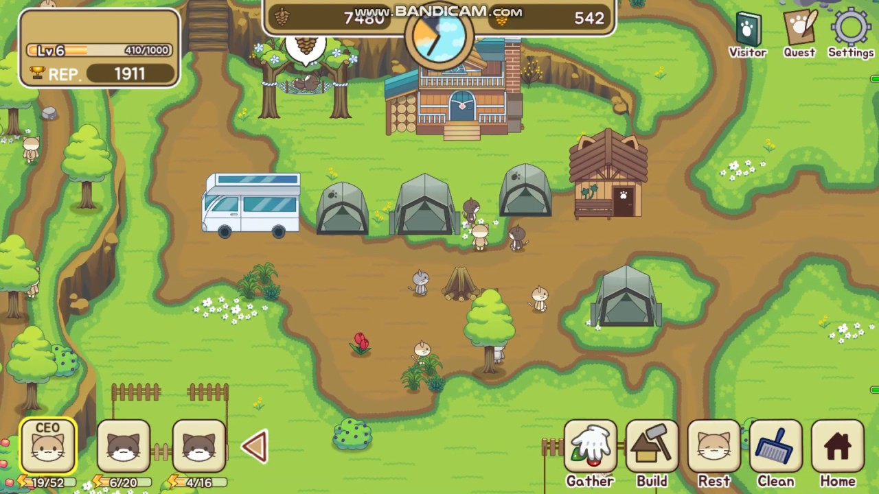 [Relaxing game] Cat forest - Healing camp - Days in the forest - YouTube
