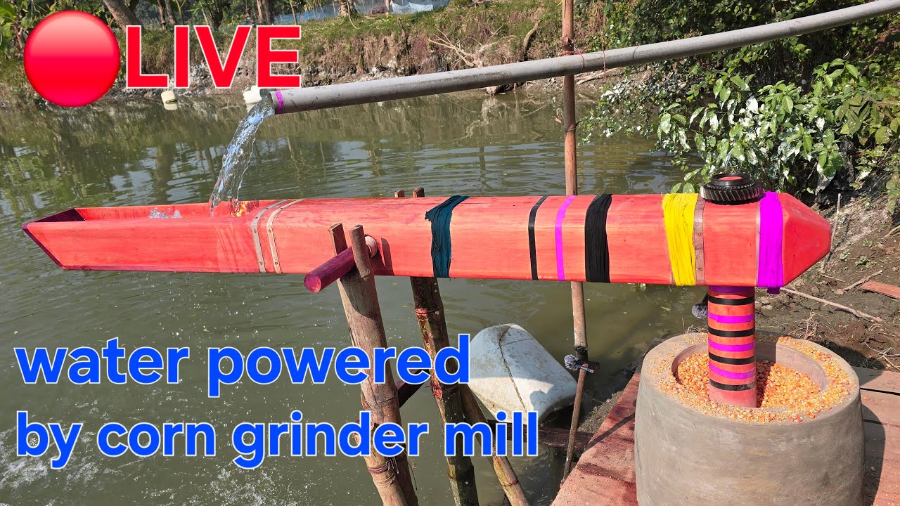 water powered by corn grinder mill EP- 71 - YouTube