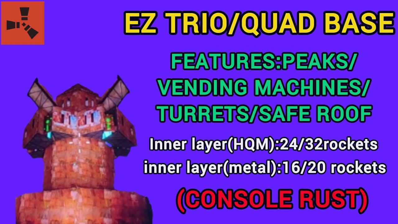 Easy 4MAN rust console base | sneaky peaks! - YouTube