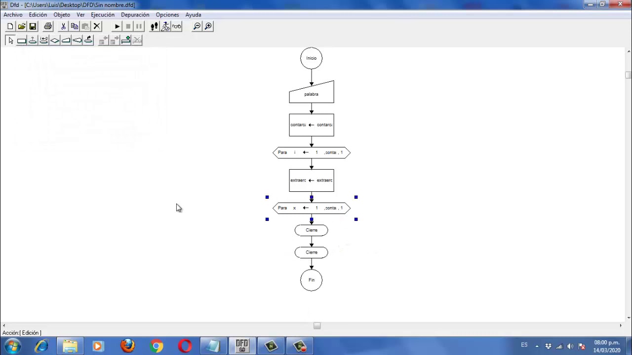 EJERCICIO ALGORITMIA EN DFD: DE UNA CADENA SABER EL NUMERO DE OCURRENCIAS DE UNA MISMA LETRA ...